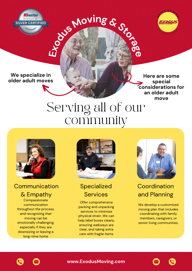 Special considerations for an older adult move | Exodus Moving & Storage